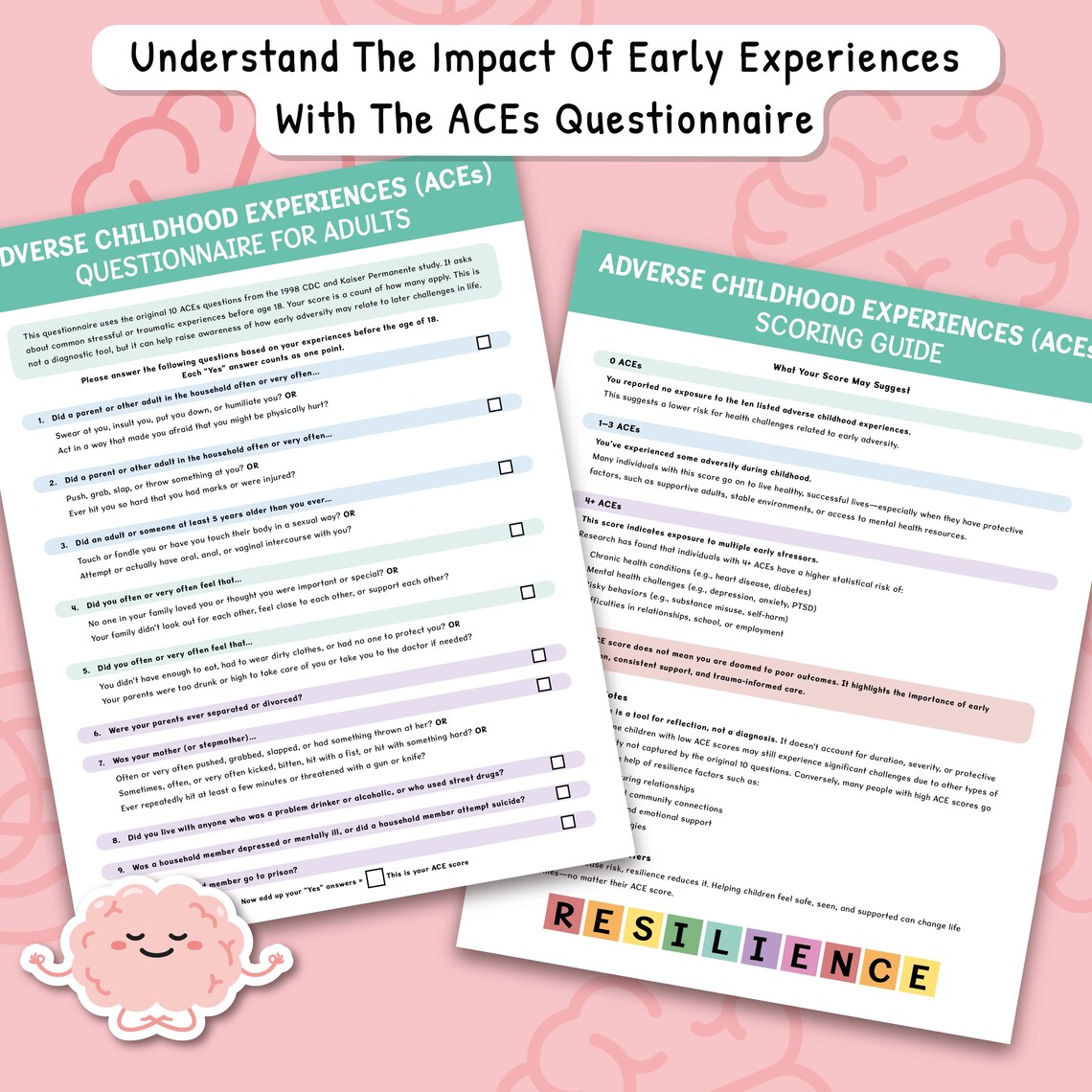 Adverse Childhood Experiences Questionnaire for Adults, Aces Trauma ...
