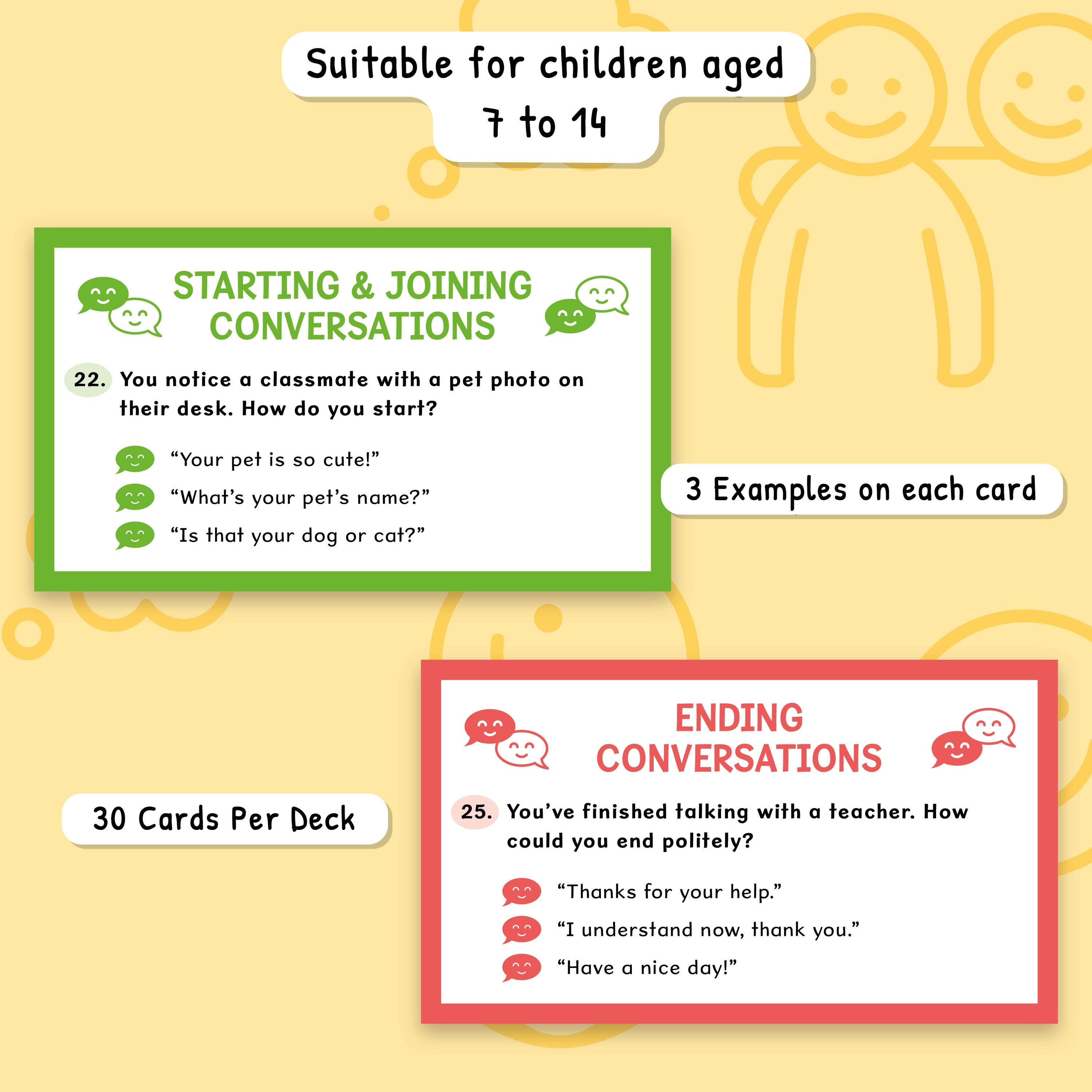Conversation Starters, Conversational Turn Taking, Starting ...