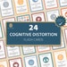 Cognitive Distortions Flash Cards, Unhelpful Thinking Cards, Thinking ...