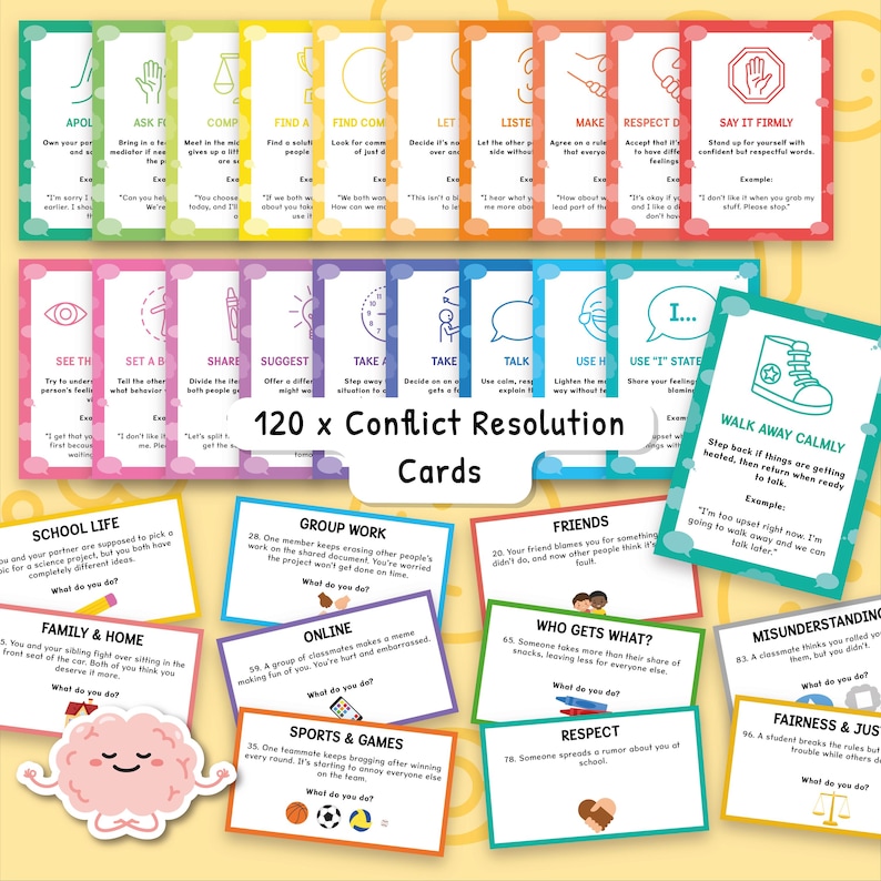 Social Skills Scenario Cards Bundle, 400+ Cards, Conversation Starters ...