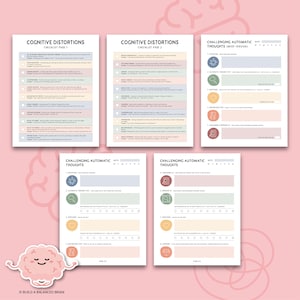 Challenge Automatic Negative Thoughts, Thinking Traps Worksheet ...