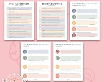 Thought Traps Checklist, 22 Cognitive Distortions, Thinking Traps ...