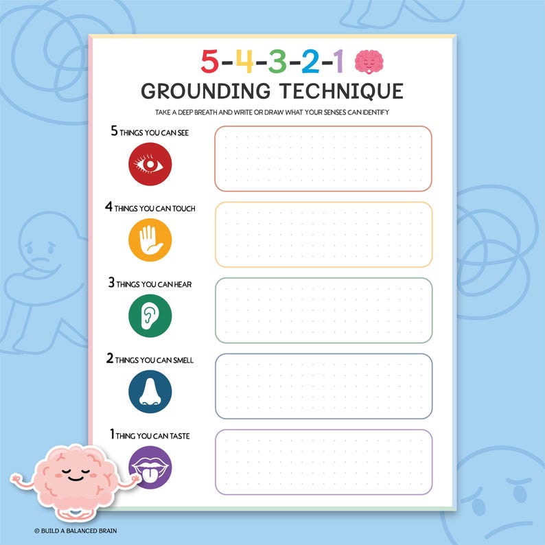 Feelings Printable Set for Kids, Coping Skills, Emotions Check-in ...
