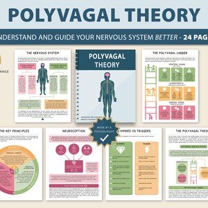 Nervous System Regulation Workbook, Polyvagal Theory Ladder, Vagus ...
