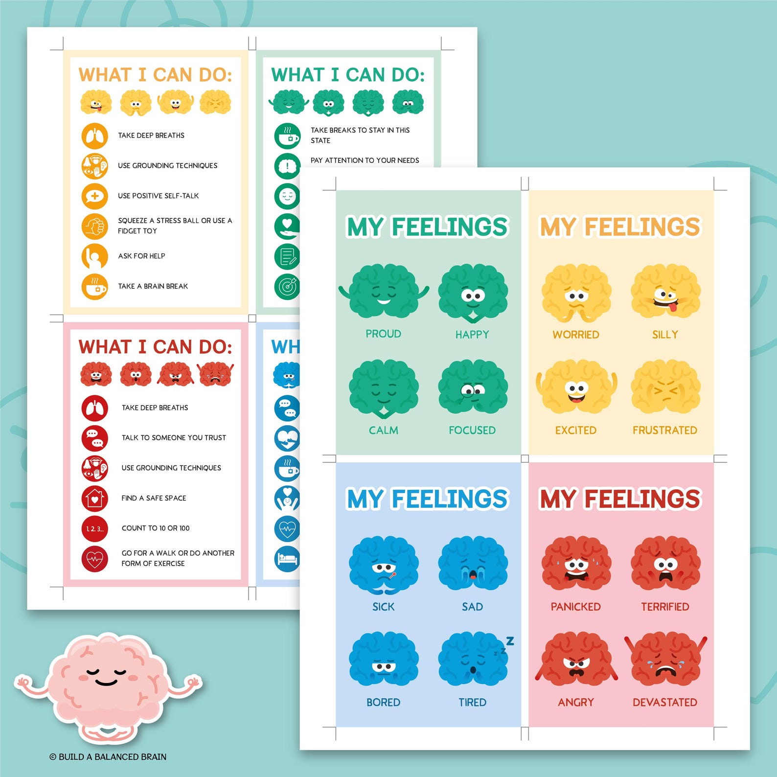 Self-regulation Flashcards With Coping Strategies, Regulation Zones ...