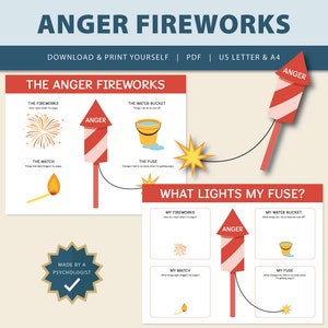 Anger Management 18 Printable Pages, Coping Skills Bundle, CBT ...