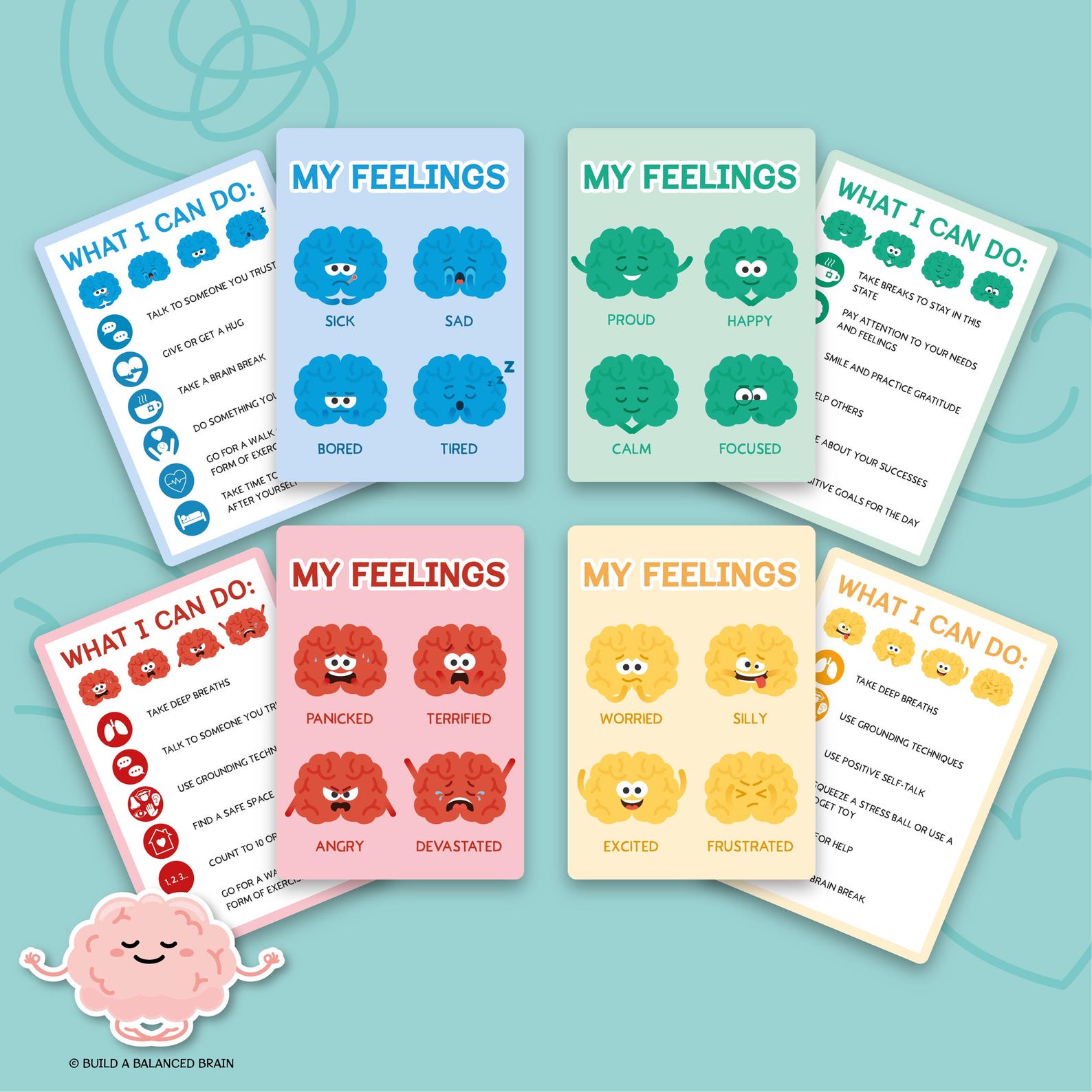 Self-regulation Flashcards With Coping Strategies, Regulation Zones ...
