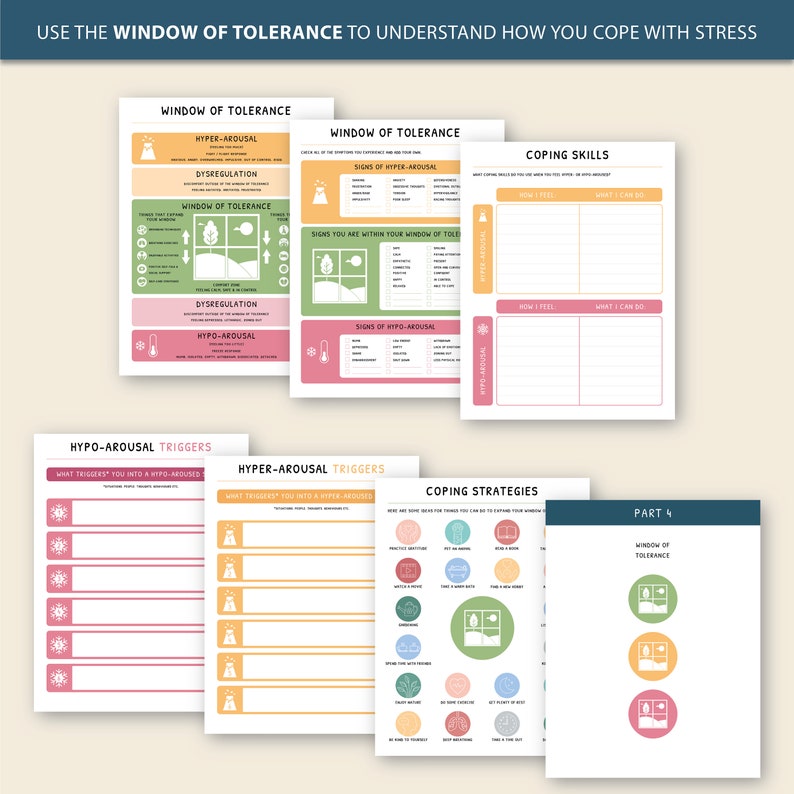 Nervous System Regulation Workbook, Polyvagal Theory Ladder, Vagus ...