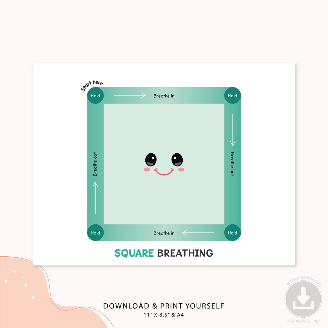 Mindfulness Breathing Activities for Kids, Finger Tracing Cards ...