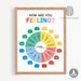 Feelings Wheel Poster, Zones of Regulation, Emotions Words, Emotional ...