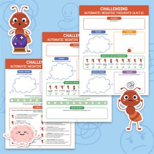 Challenge Automatic Negative Thoughts, Kids Ants Worksheet, Thinking ...