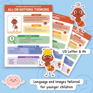 Ants Automatic Negative Thoughts, Kids Thinking Errors, Cognitive ...