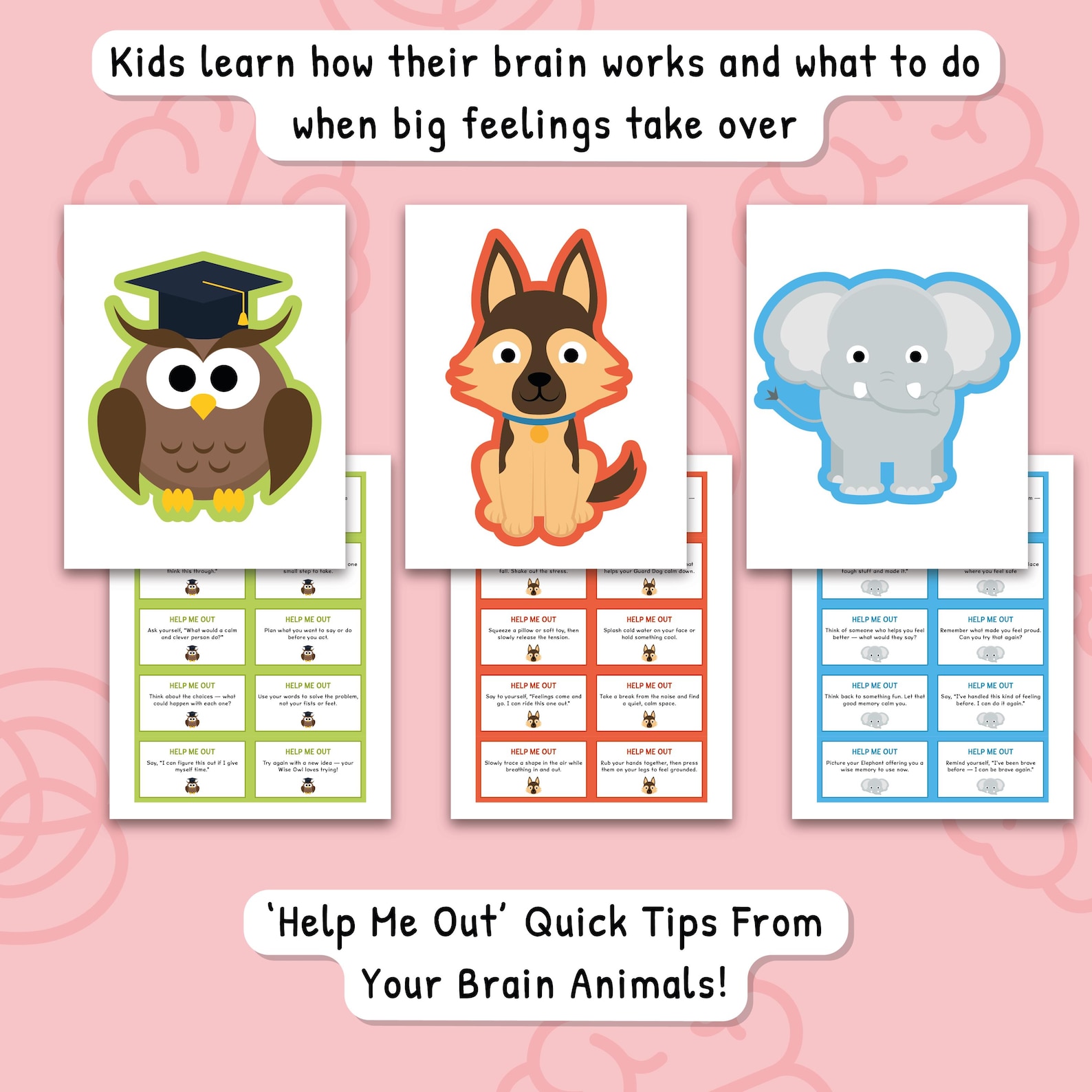 Flipped Your Lid Brain Card Game, Emotional Regulation, Hand Model of ...