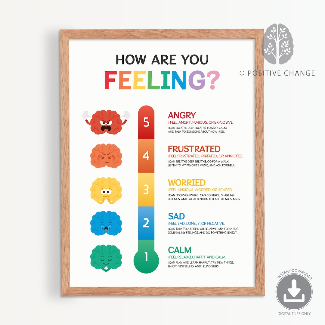 Feelings Thermometer Scale, 5 Point Scale, Emotional Self Regulation ...