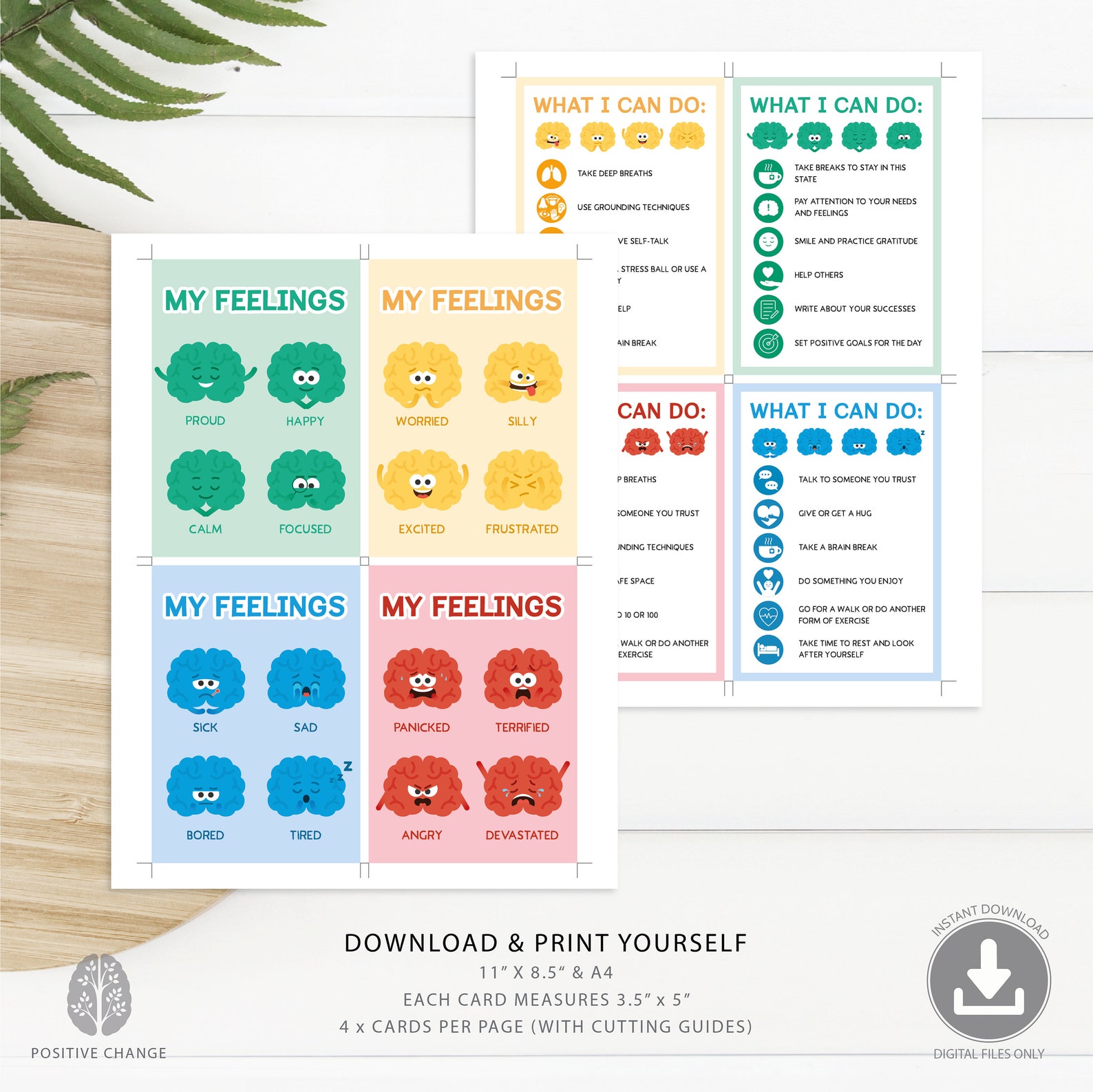 Self-regulation Flashcards With Coping Strategies, Zones of Regulation ...