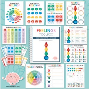 Feelings Printable Set for Kids, Coping Skills, Emotions Check-in ...