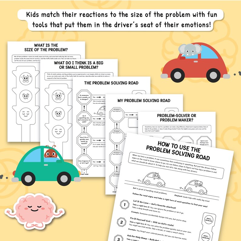 Size of the Problem Worksheets, How Big is My Problem, Social Skills ...