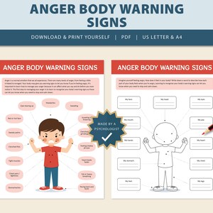 Anger Body Warning Signs, Anger Symptoms, Emotional Regulation, Anger ...