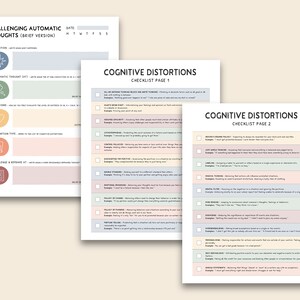 Challenge Automatic Negative Thoughts, Thinking Traps Worksheet ...