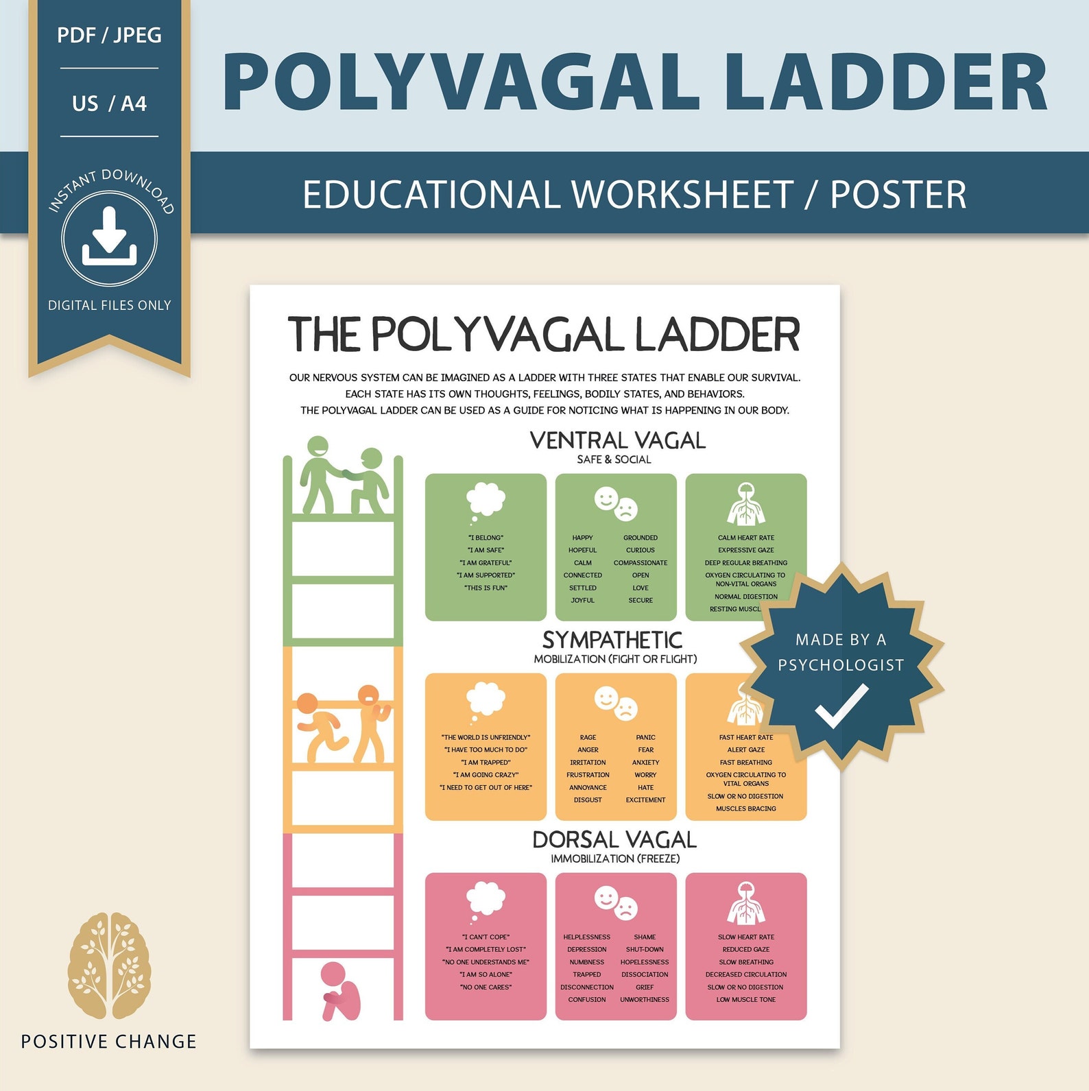 The Polyvagal Ladder, Vagal Nerve Stimulation, Vegus Nerve ...
