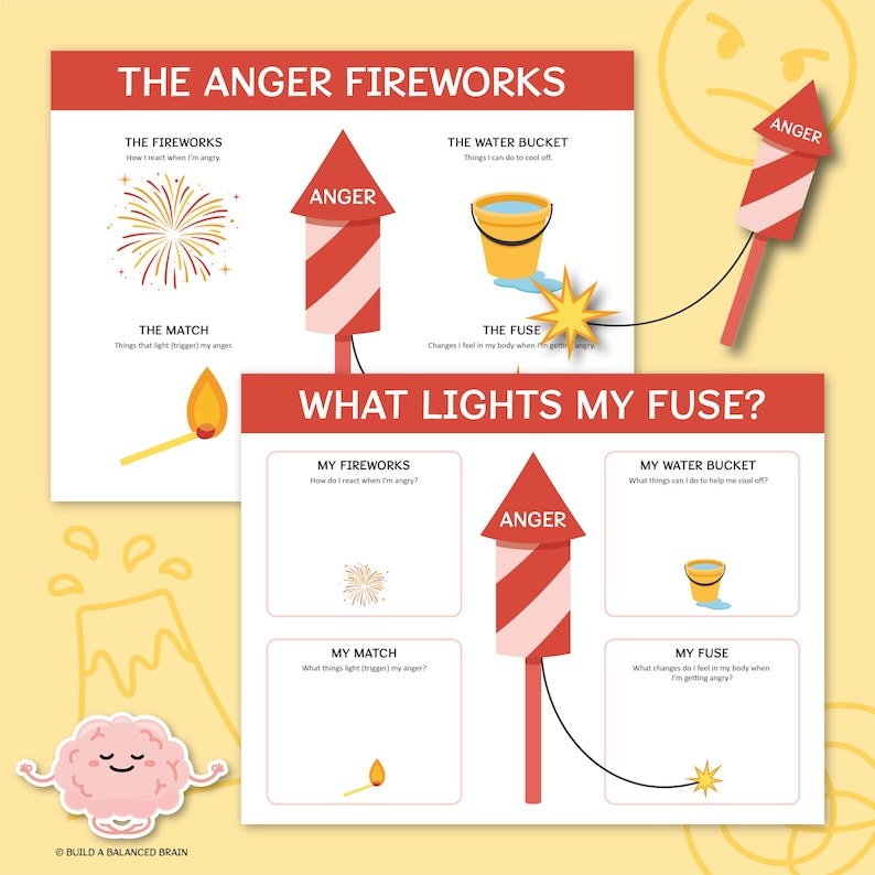 Anger Management 18 Printable Pages, Coping Skills Bundle, CBT ...