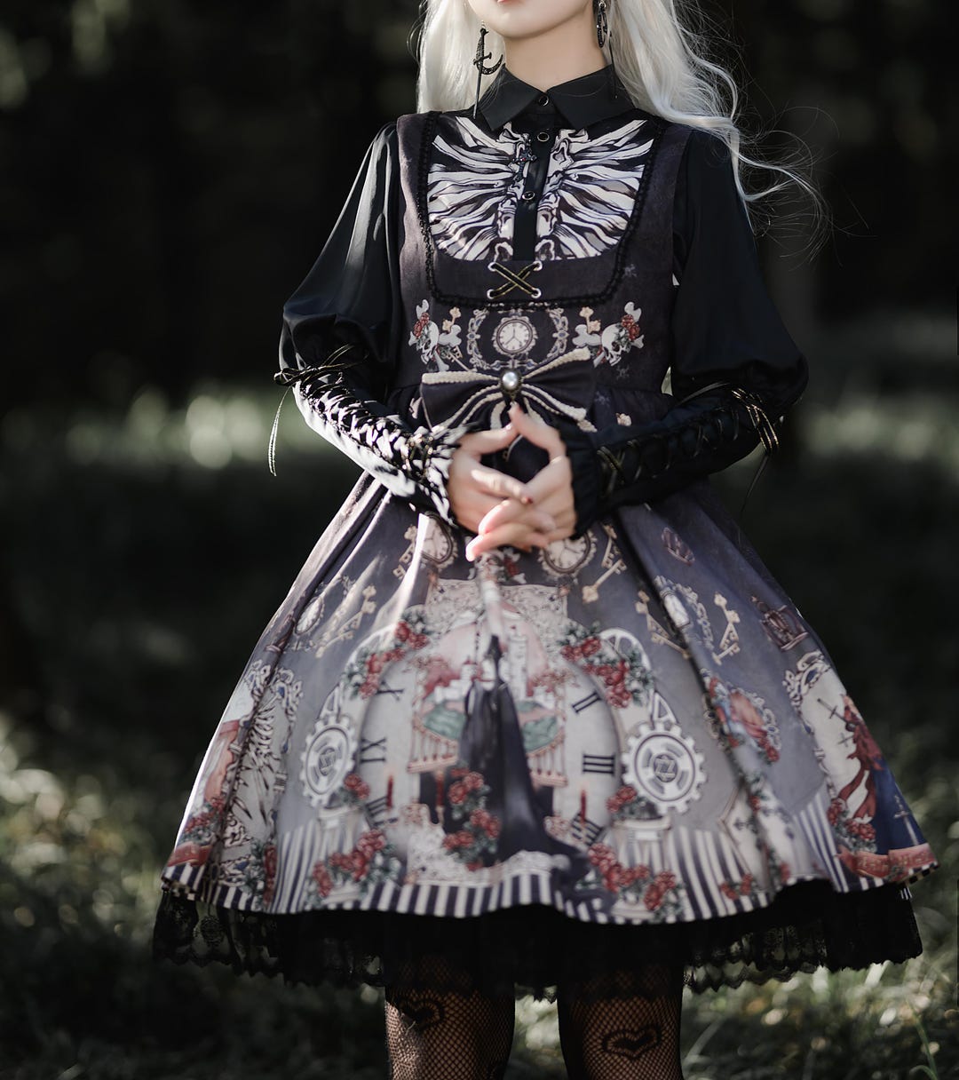 Black Fairy Tale JSK Lolita Dress,dark Gothic Lolita Dress,cosplay ...