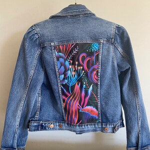 Night Garden Denim Jacket - Etsy