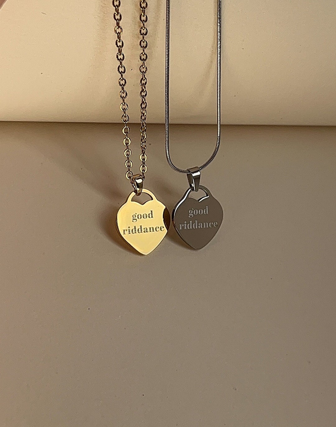 Good Riddance - Heart Necklace - GA Inspired Necklace - by Rosa Lia - Etsy