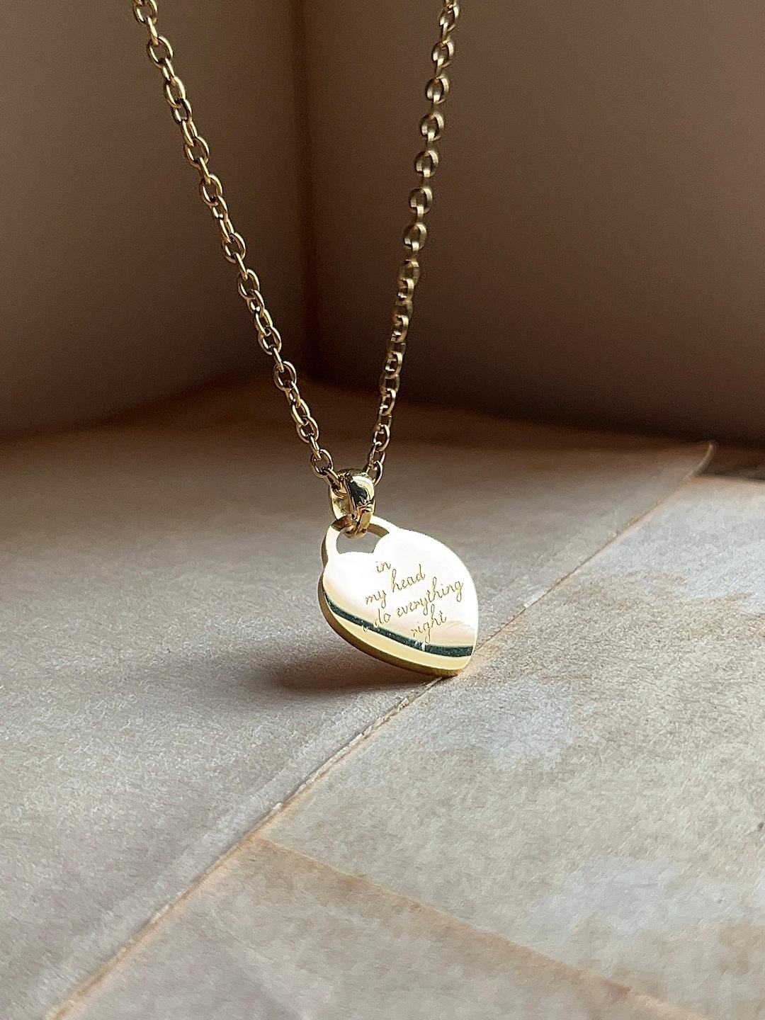 Lyrics Pendant 3zeilig Stainless Steel With Laser