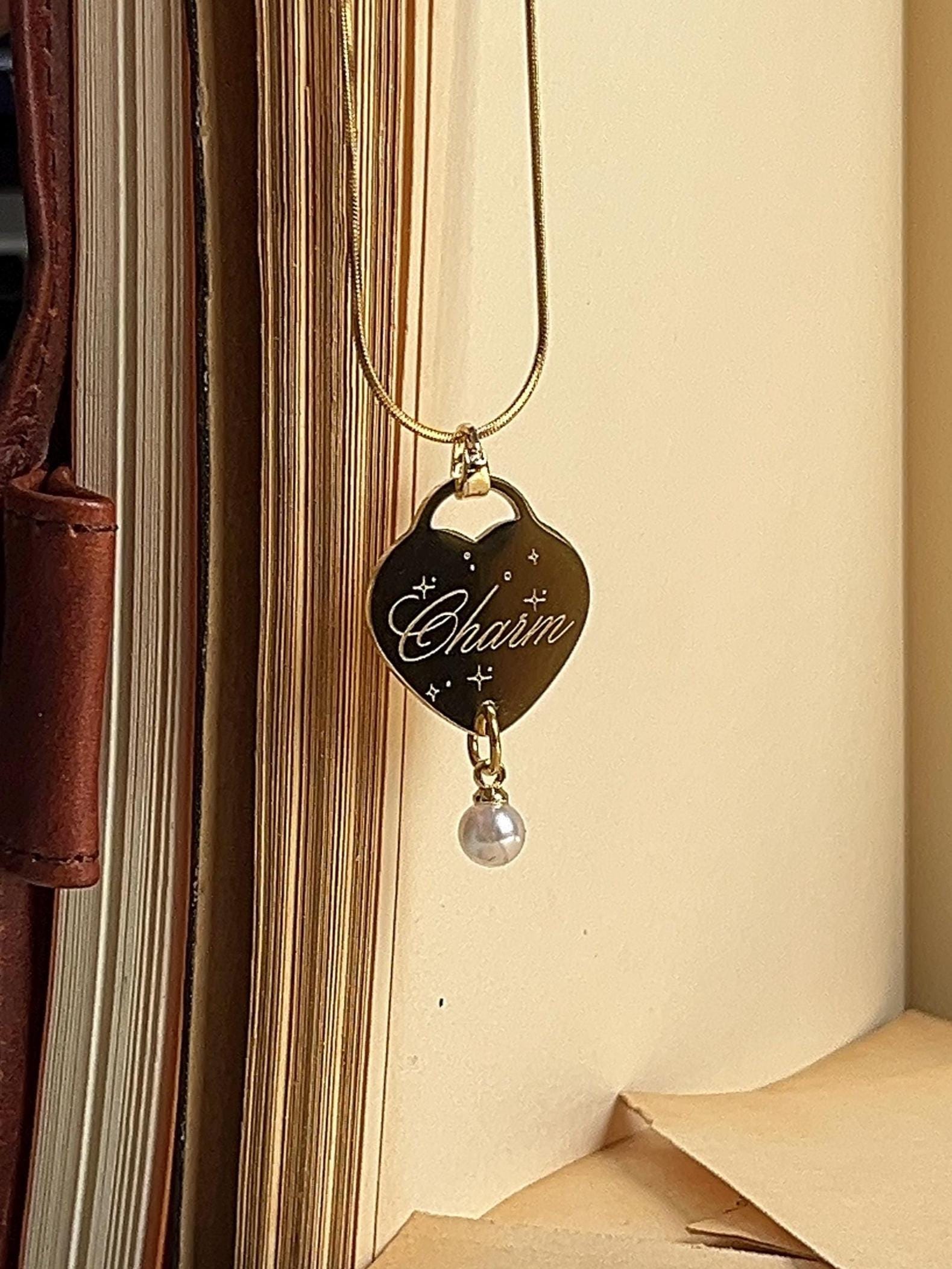 Charm | Heart Shaped With Pearl - Clairo Inspired Necklace - by Rosa ...
