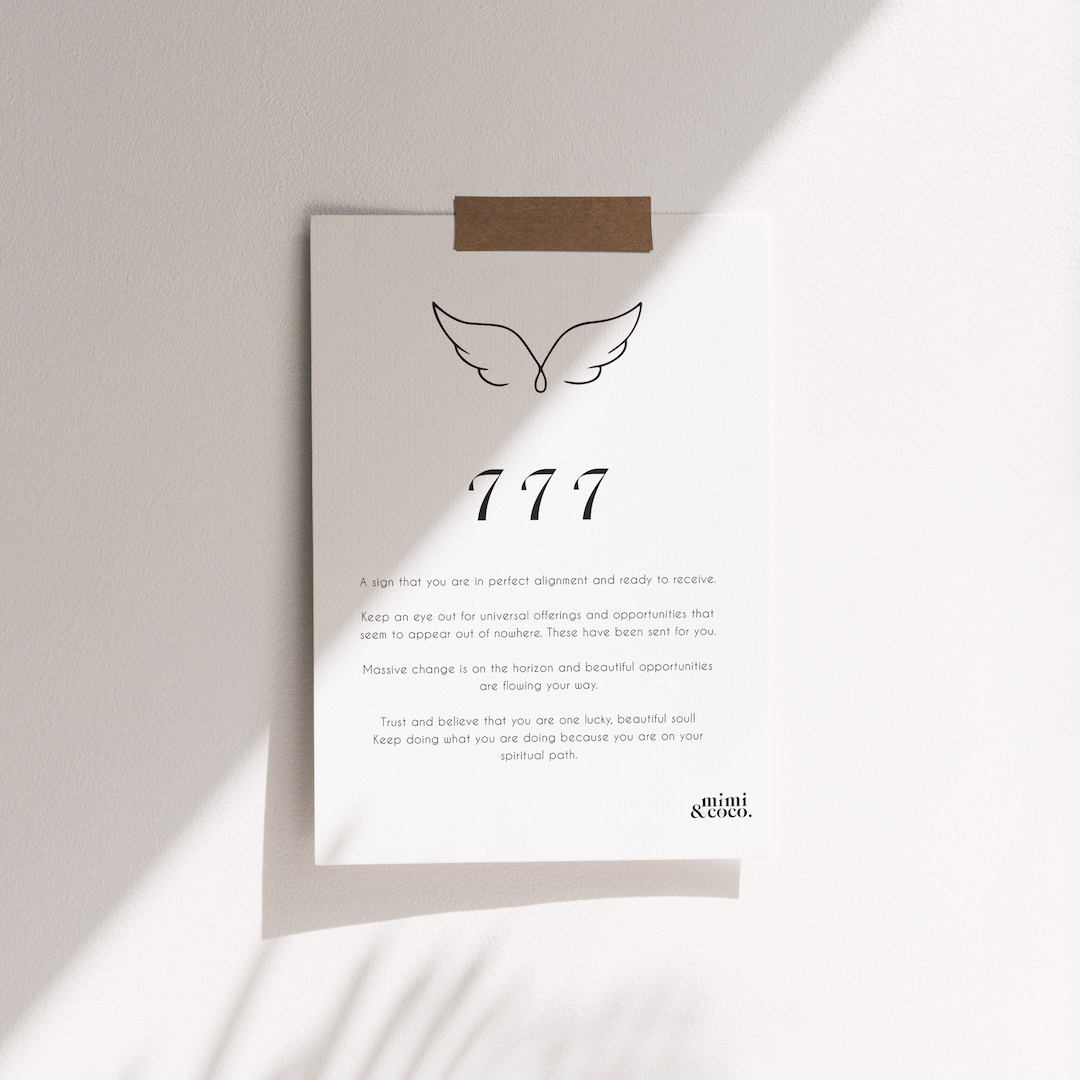 Angel Number 777 Oak Frame - Etsy