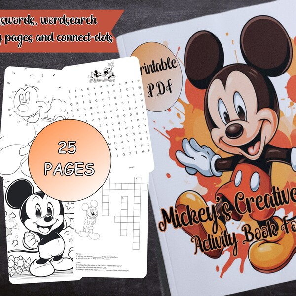 Mickey Mouse Coloring Book Favors - Etsy