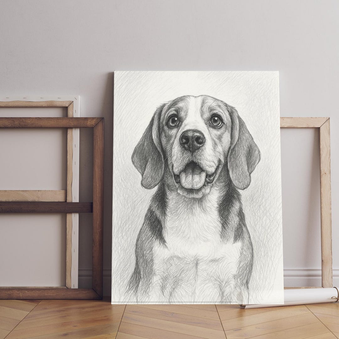 Custom Pet Portrait Pencil Drawing for Photo, Pet Sketch, Dog or Cat ...