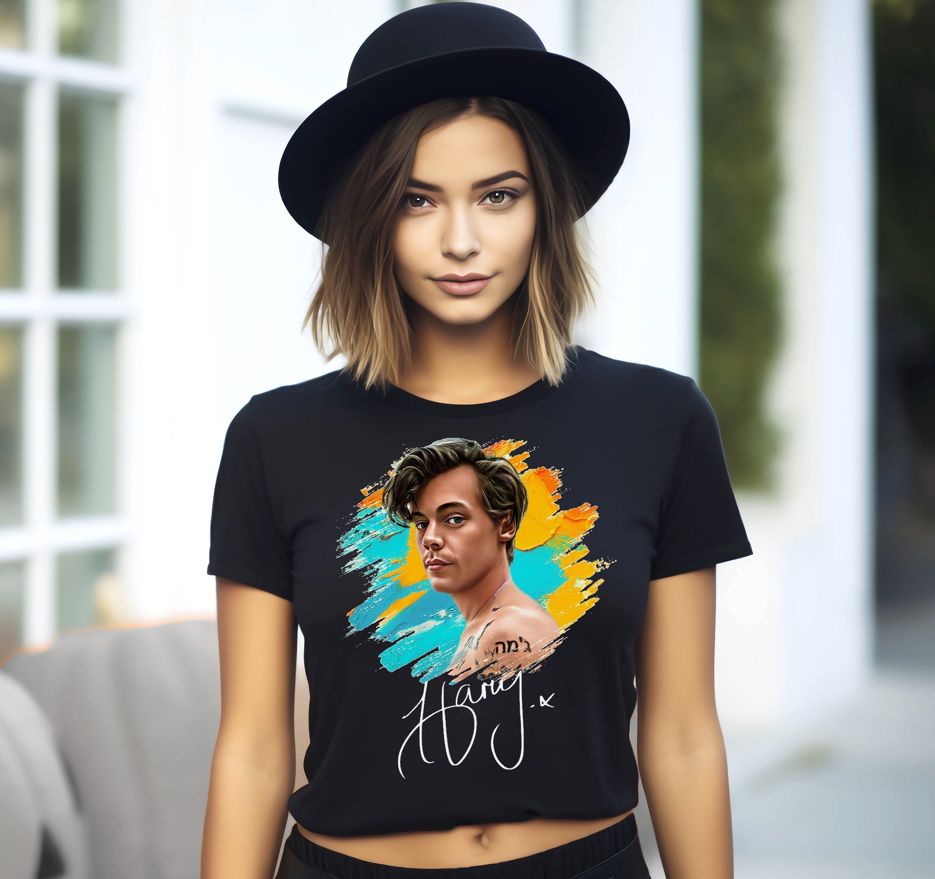 2 Verison Illustration Harry Styles Shirt Png, Unique Design, Harry ...