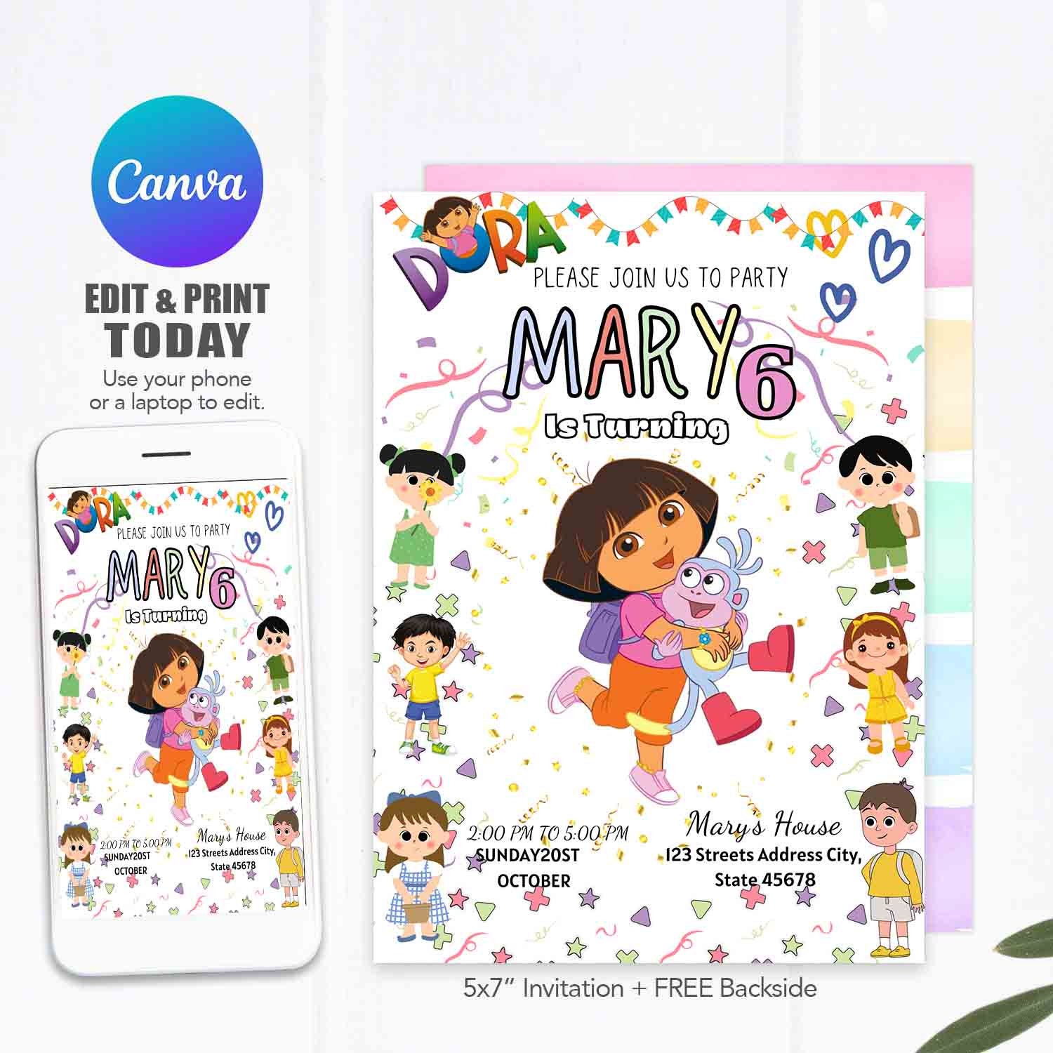 Dora The Explorer Birthday Background