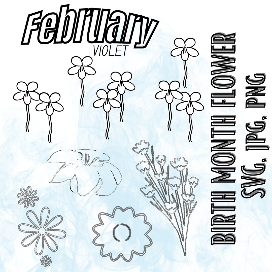 Birth Month Flower Bouquet Svg Flower Svg Birth Month - Etsy