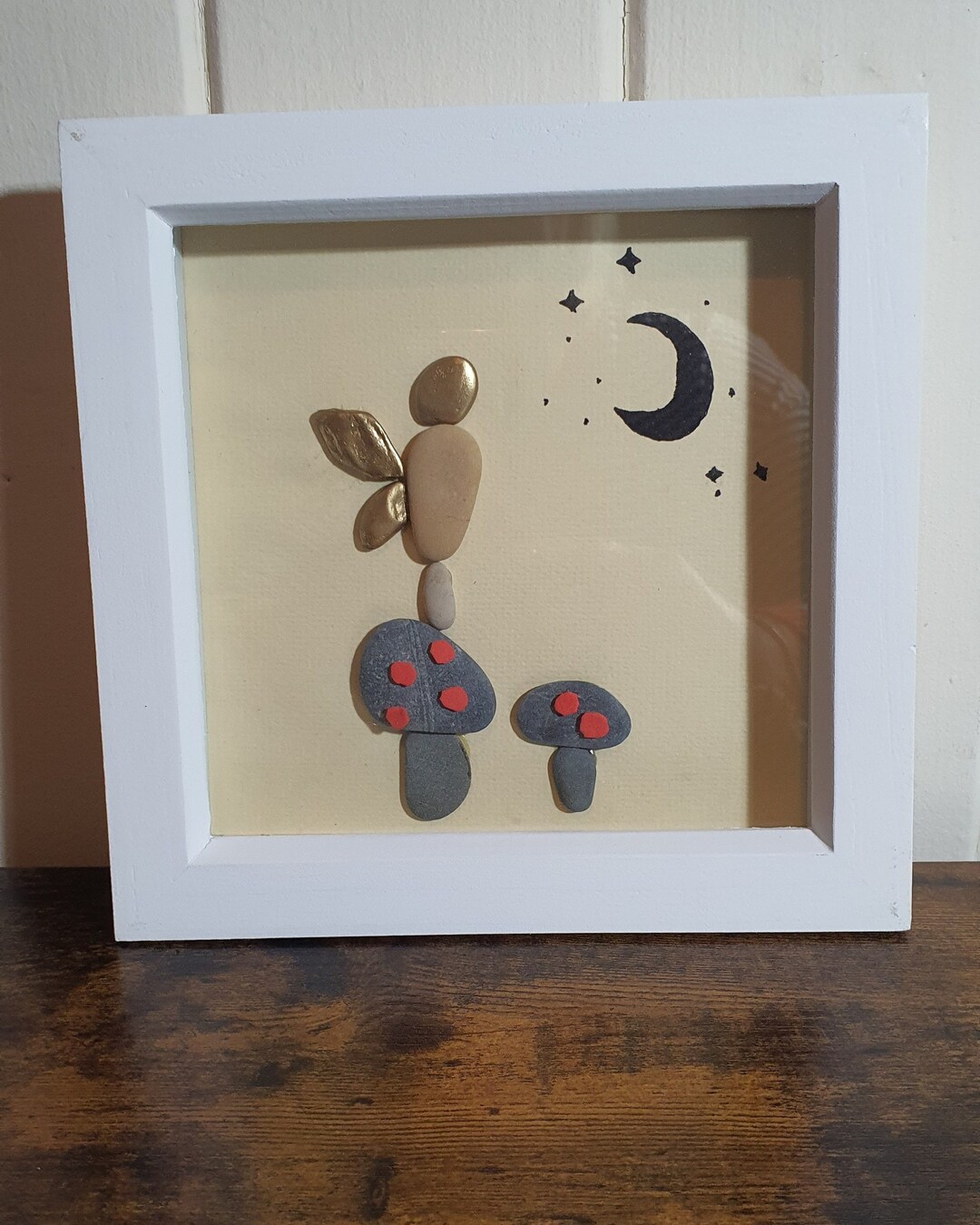 Fairy on Toadstool Pebble Art Framed Picture Gift - Etsy
