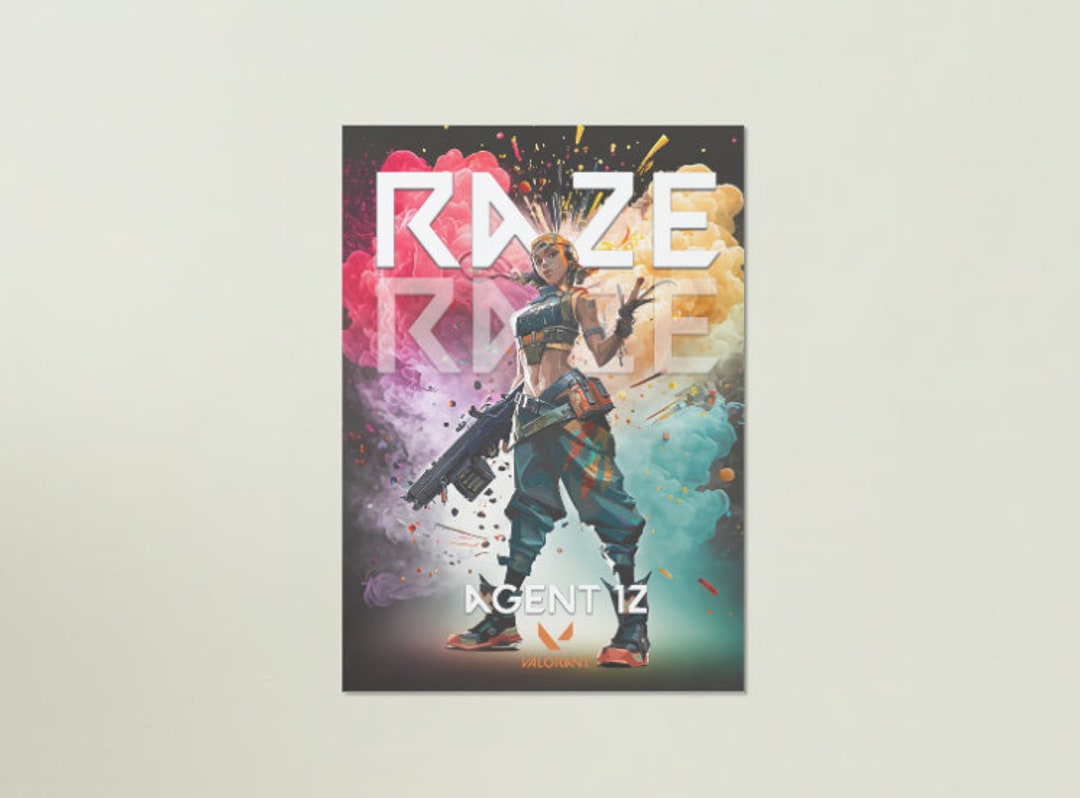 Valorant Agent Raze Poster / Unique Gamer Wall Art / A4/A3/A2 - Etsy