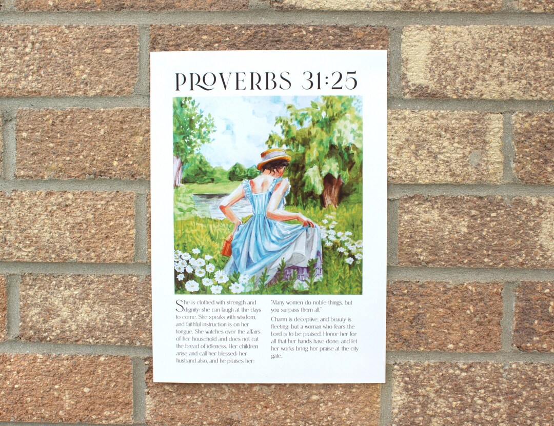 Proverbs 31 Woman Christian Art- A4 Glossy Art Print - Etsy