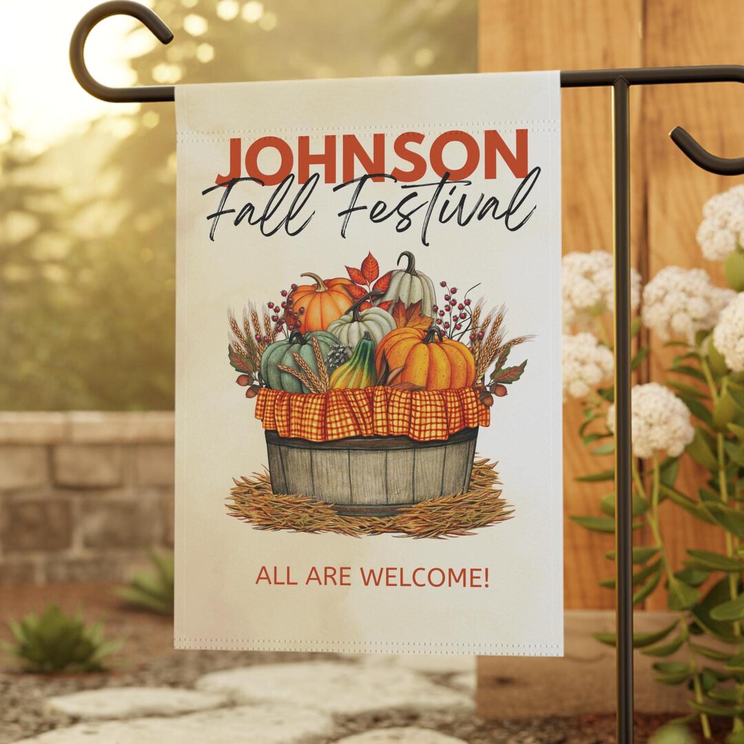 Custom Fall Flag, Family Fall Festival, Personalized Autumn, Pumpkin ...