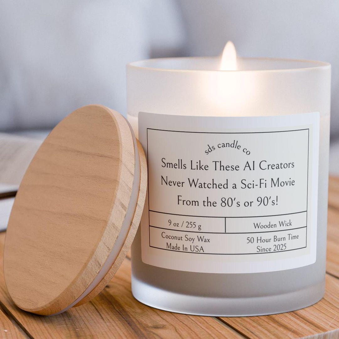 80s 90s Sci-fi Movie Candle: Coconut Soy Wax, Wooden Wick - Etsy