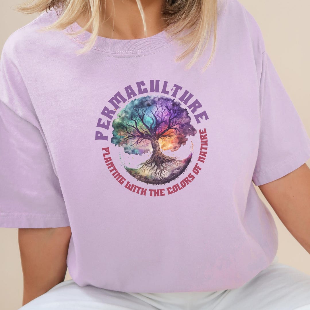 Permaculture Shirt, Gardening Tshirt, Food Forest Plant Guild Graphic ...
