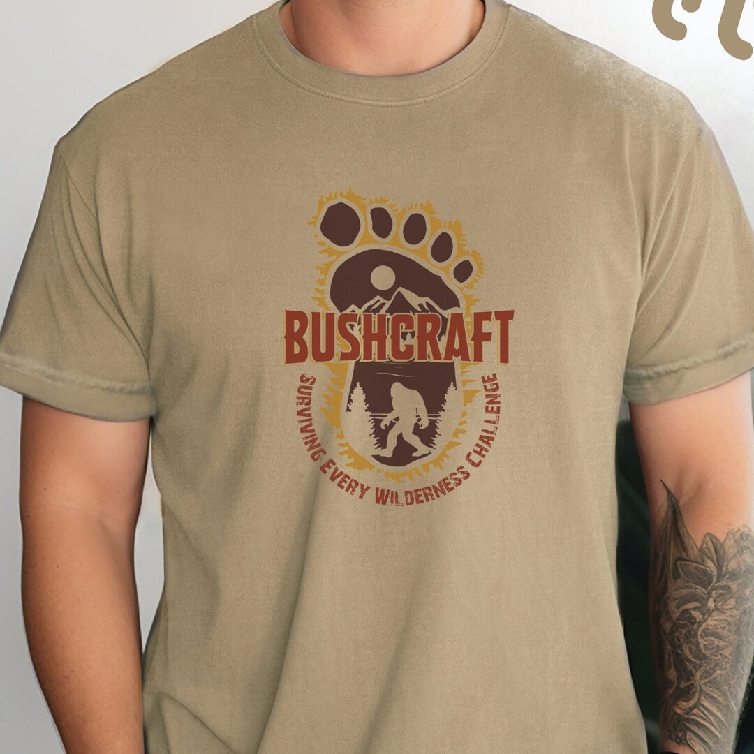 Bushcraft Bigfoot T-shirt: Wilderness Survivalist Comfort Colors Tee - Etsy
