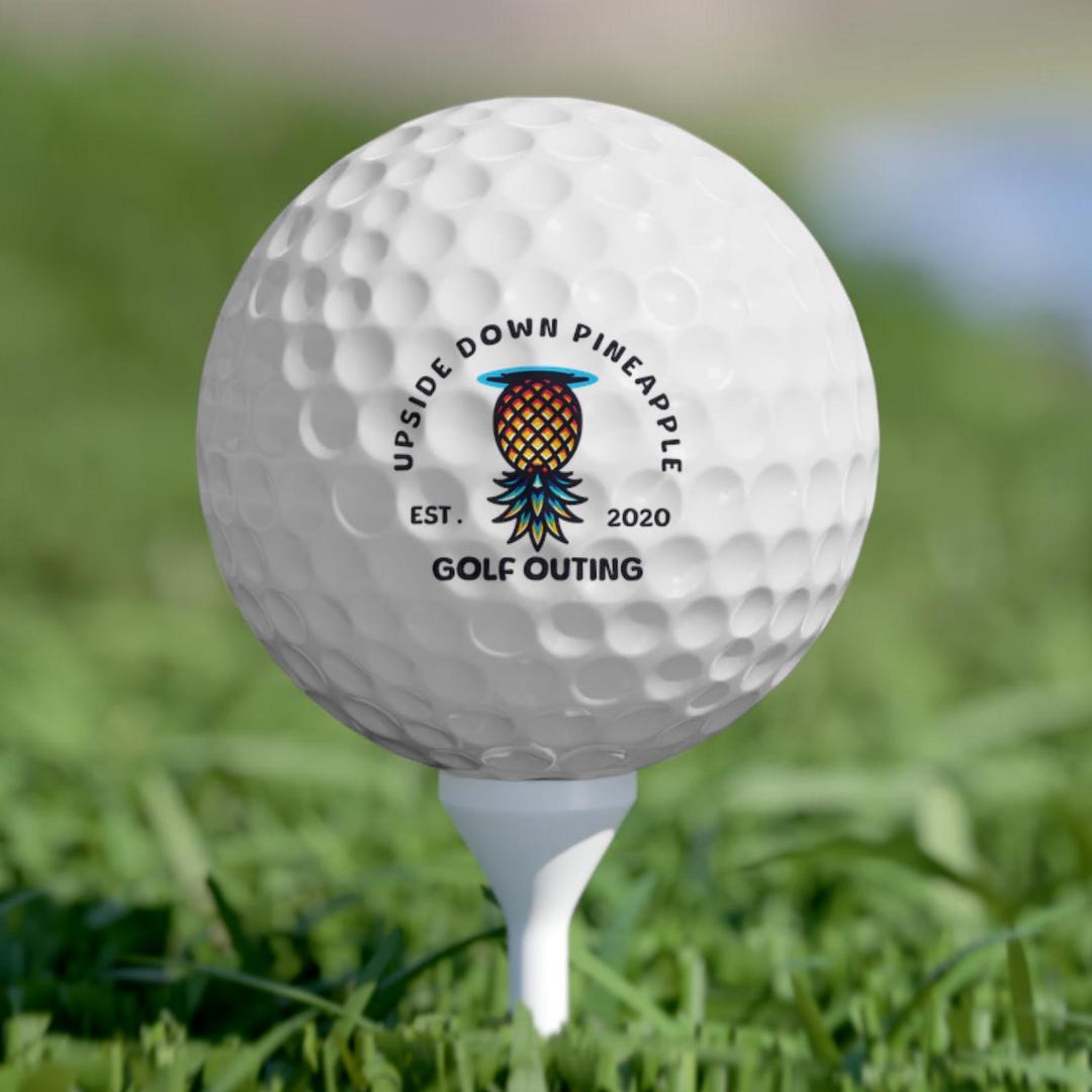 Pineapple Golf Ball, Set of 6 Balls, Swinger Golf Gift, Upside Down ...