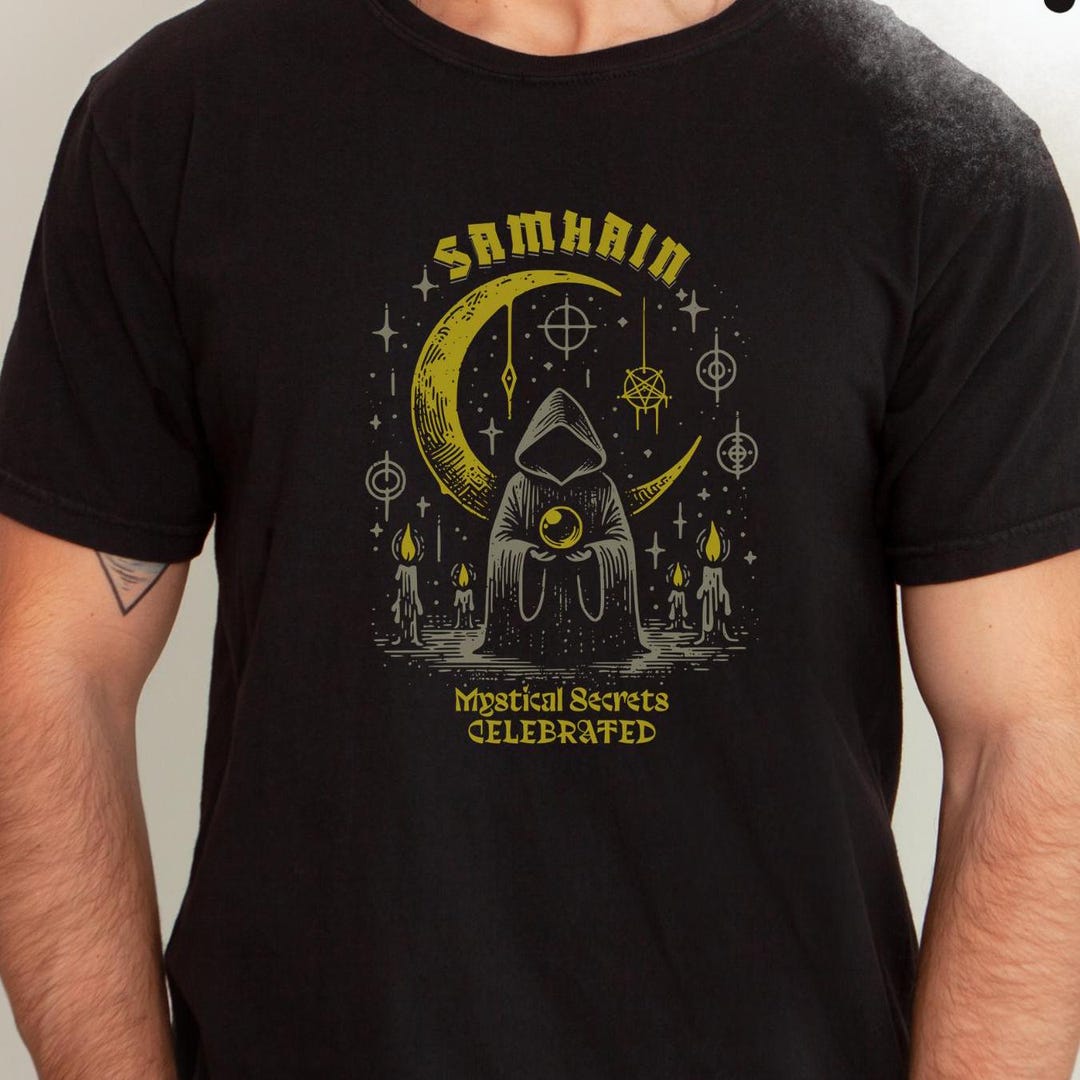 Samhain "wheel of the Year" T-shirt: Pagan Witch Halloween Shirt - Etsy