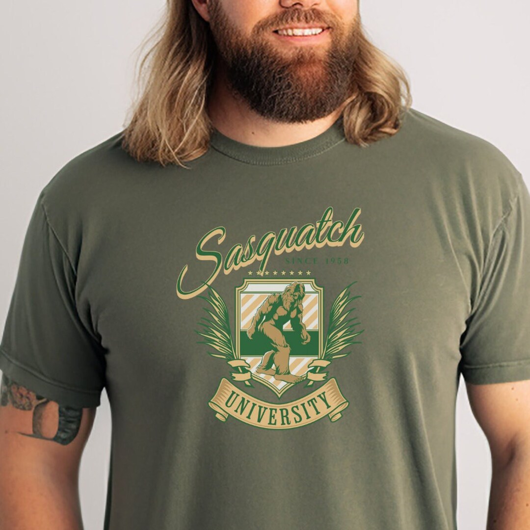Sasquatch University Shirt: Comfort Colors Bigfoot Tee - Etsy