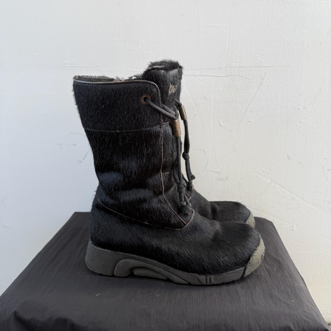 Vintage Bumper Italy Pony Fur High Boots - Etsy