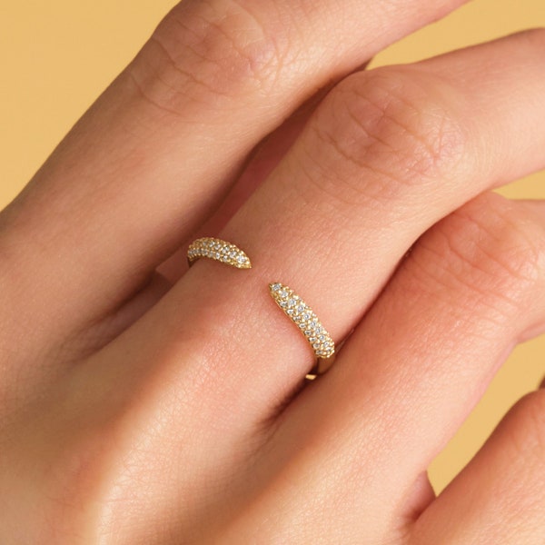 Diamond Cuff Ring - Etsy