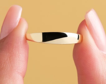 14k Solid Yellow Gold Domed Wedding Band | 2mm - 8mm Gold Ring ...