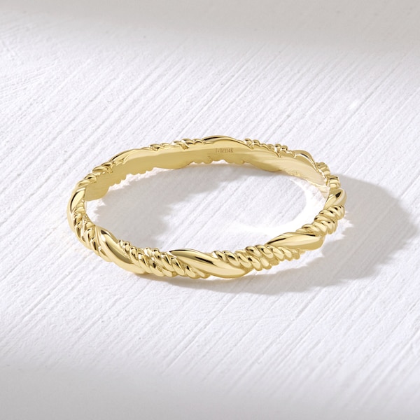 Gold Twisted Ring - Etsy
